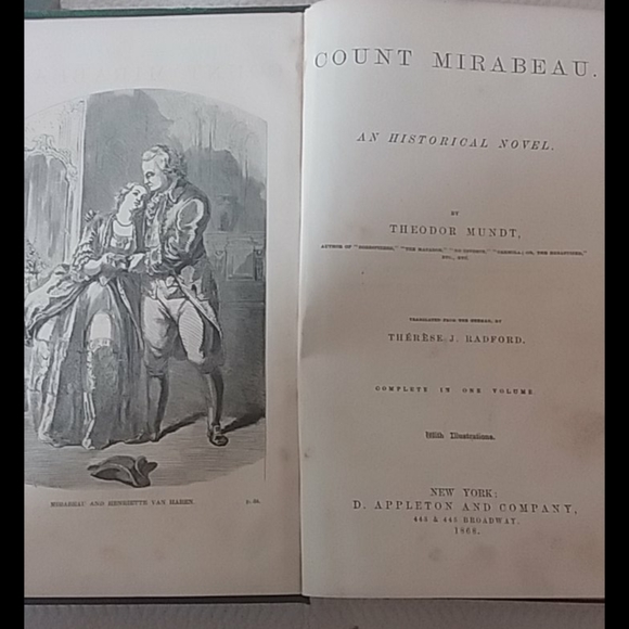 D. Appleton and Company | Other | Rare 868 Edition Of Count Mirabeau ...